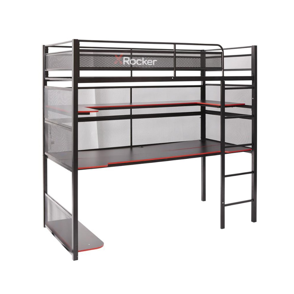 Shop X Rocker Battlestation Gaming Bunk Bed & Desk — Gamer Gear Direct