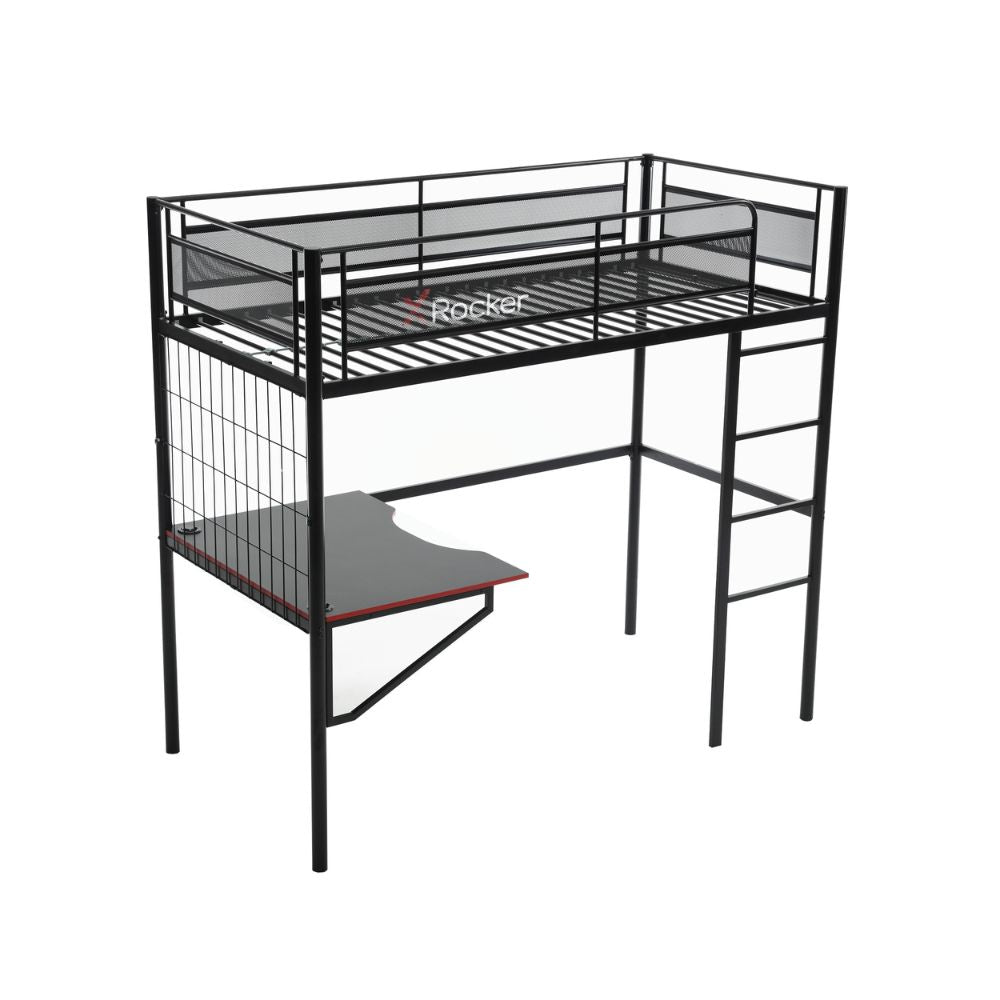 Shop X Rocker Icarus XL High Sleeper Gaming Bed With Desk — Gamer Gear ...